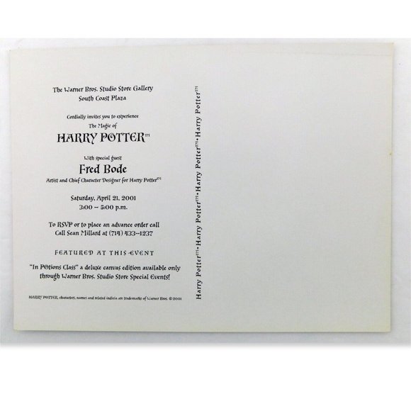 Warner Bros. | Other | Harry Potter Warner Bros Invitation Lobby Card ...